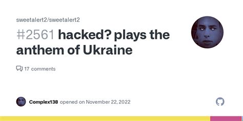 Hacked Plays The Anthem Of Ukraine · Issue 2561 · Sweetalert2sweetalert2 · Github