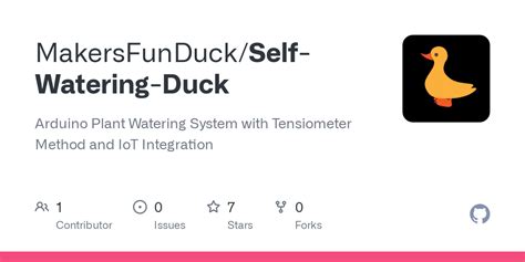 Github Makersfunduckself Watering Duck Arduino Plant Watering