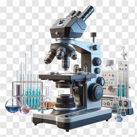 A Realistic Scientific Lab Microscope Vector Design Microscope 3d
