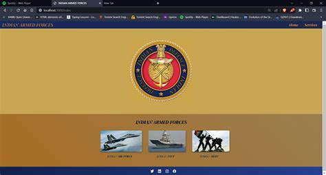Github Yashbahekarindian Armed Forces It Is A Web Application Build Using Html Css In Front