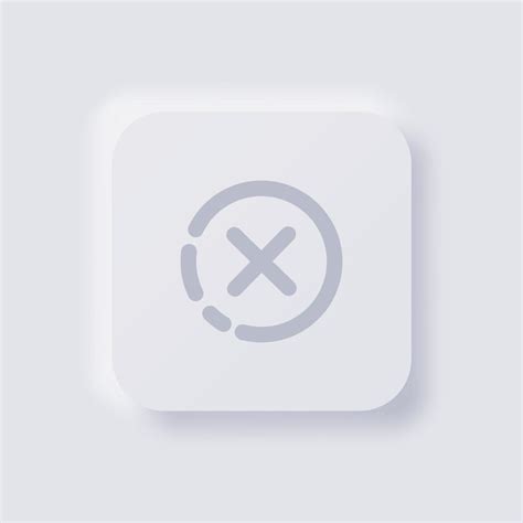 Cross Icon White Neumorphism Soft Ui Design For Web Design Application Ui And More Button
