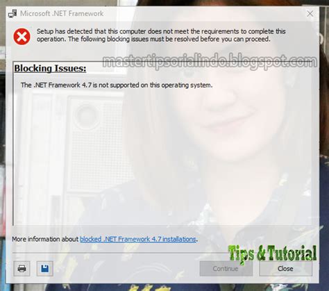 Cara Memperbaiki Error The Net Framework Is Not Supported On This