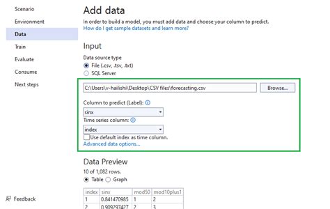 forecasting the generated console app and web api projects run failed