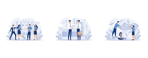 우리 팀 만나기 전략적 파트너십 크라우드 펀딩 협력 및 팀워크 기업가 정신 성공 프리미엄 벡터