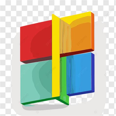 รูปรูปภาพโลโก้ Windows ของ Microsoft พร้อมด้วยบล็อกสี 5 บล็อก เวกเตอร์ Png ไอคอนทางแยกสีสัน