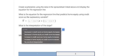 Solved What Is The Equation For The Regression Line Chegg