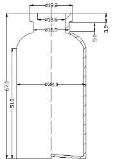 Nucmedcor Sterile Nitrogen Filled Vial 30 Ml Volume 67 ± 05 Mm