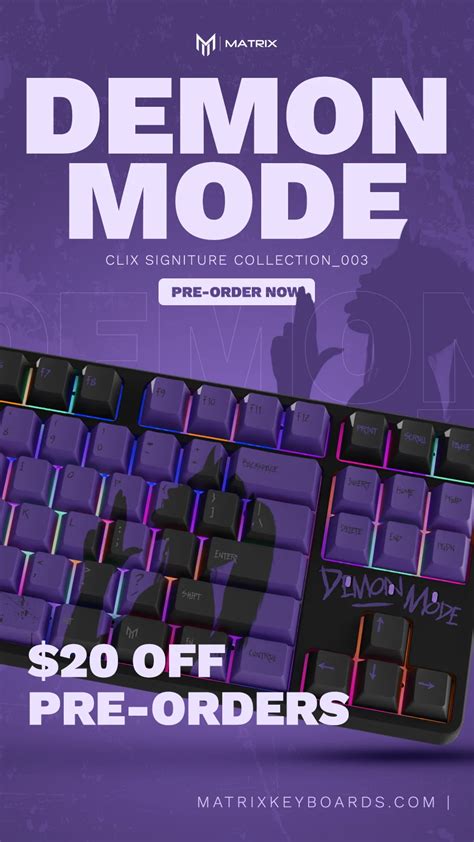 Clix Demon Mode Matrix Keyboard Design Behance