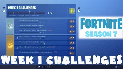 Chapter 1 All Week 1 Challenges Guide Fortnite Battle Royale Season