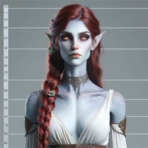 Elegant Female Elf Assassin With Blood Red Hair Ai Art Generator