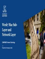 Understanding MAC Sub Layer And Network Layer In Internet Course Hero