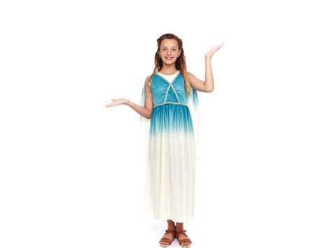 Fato De Menina Partilandia Deusa Grega Azul E Branco Tam 3 4 Anos