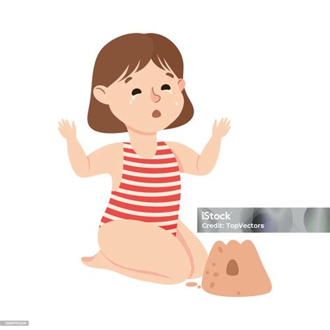 울고 괴롭히는 소녀 데 모래 성 파괴 고통 으로 조롱 과 비너 벡터 일러스트 야유하는에 대한 스톡 벡터 아트 및 기타 이미지 야유하는 개념 놀림 Istock