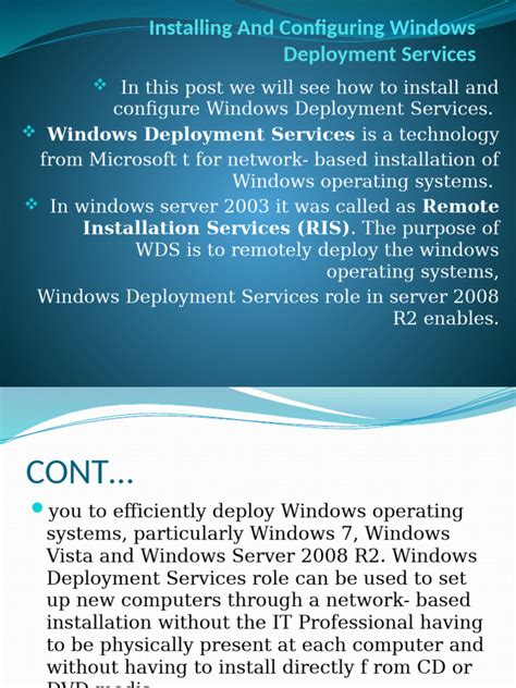 Installing And Configuring Windows Deployment Services Pdf
