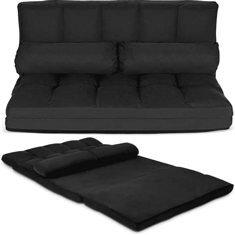 Convertible Floor Sofa 6 Position Floor Couch With 2 Removable Pillows