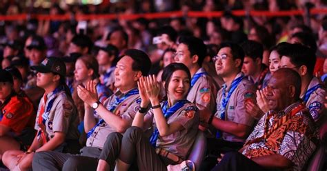 윤석열 대통령 내외 세계스카우트잼버리 개영식 참석