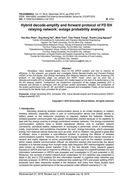 Hybrid Decode Amplify And Forward Protocol Of Fd Eh Relaying Network