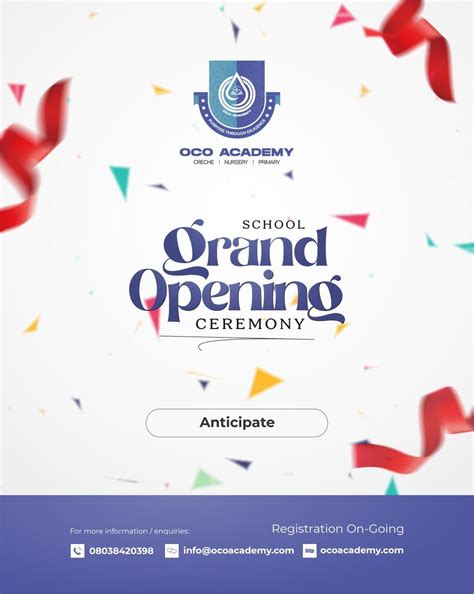 School Opening Flyer
