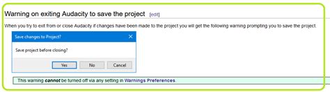 Constant Prompt To Save Project Windows Audacity Forum