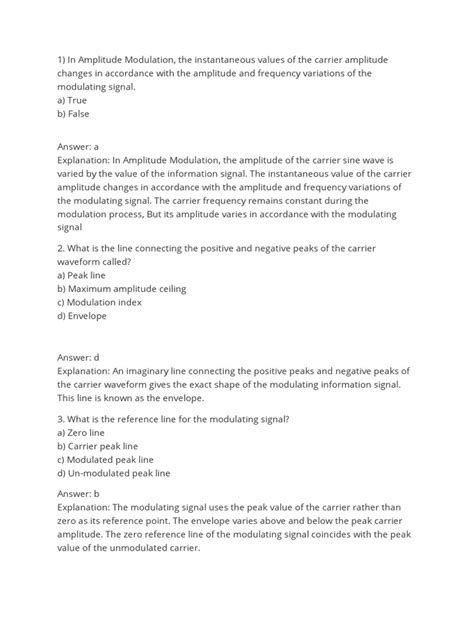 Mcq 1 Pdf Frequency Modulation Detector Radio