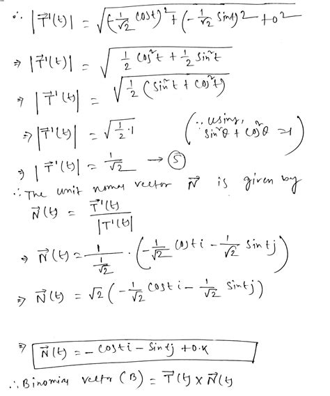 [solved] 10 let r t costi sintj tk find the unit tangent