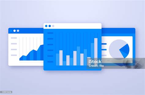 data statistics analysis charts graphs blue software windows stock