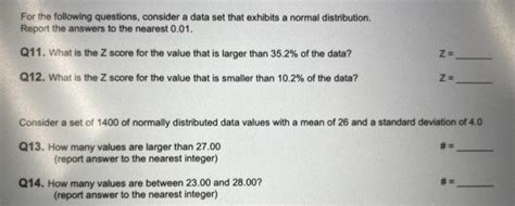Solved For The Following Questions Consider A Data Set That Chegg