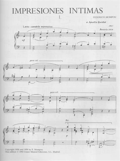 Mompou Impresiones Intimas I Pdf