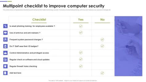 Multipoint Checklist To Improve Computer Security Guidelines Pdf
