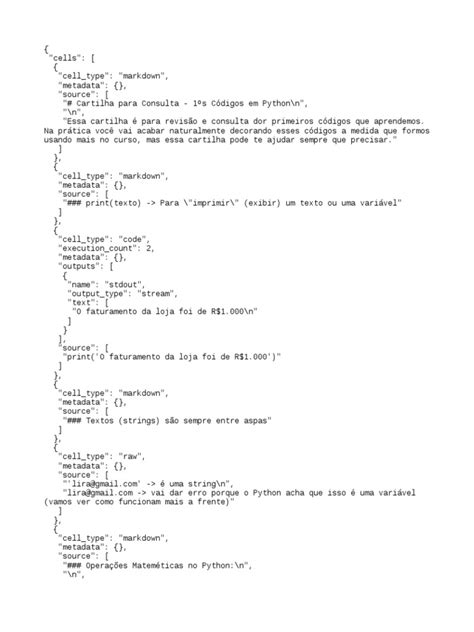 Cartilha Primeiros Códigos Em Python Pdf Programação De