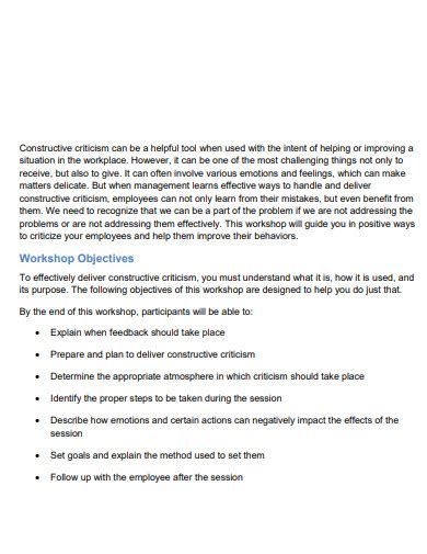 30 Constructive Criticism Examples To Download