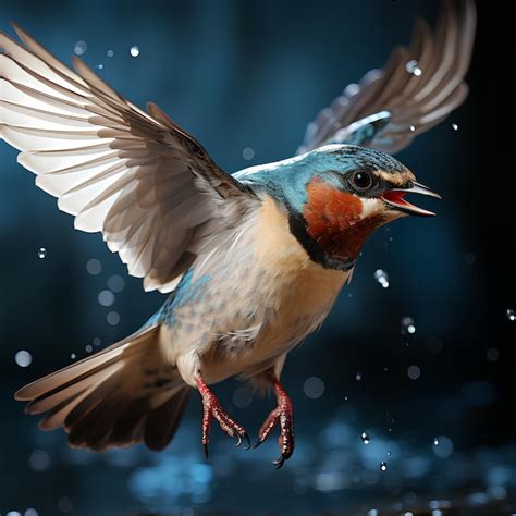 Premium Ai Image Swallow Close Up Photo Swallow Background