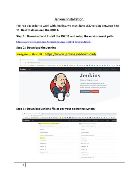01 Jenkins Installation Pdf Windows 10 Microsoft Windows