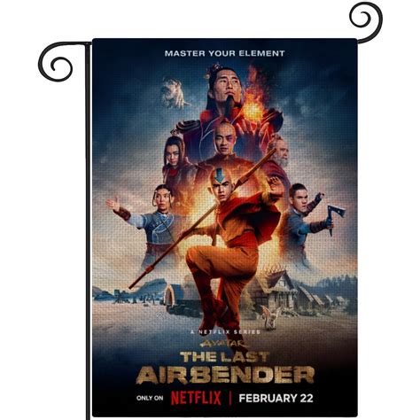 Avatar The Last Airbender Garden Flags Set Of Double Sided 12 X 18 Inch