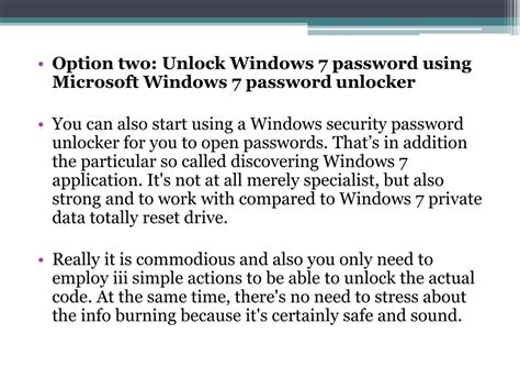 Ppt How To Unlock Windows 7 Administrator Password Powerpoint Presentation Id 1290679