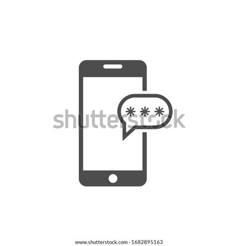 Mobile Phone Unlocked Notification Button Password Stock Vector