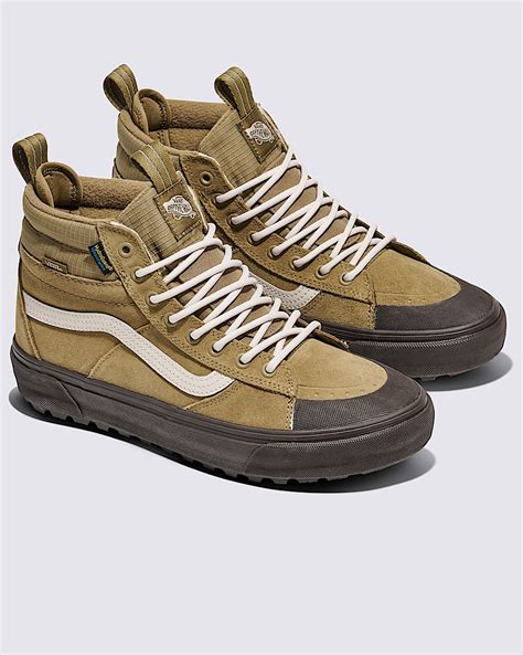 Mte Sk8 Hi Waterproof Insulated Shoe In Olive Brown Vans