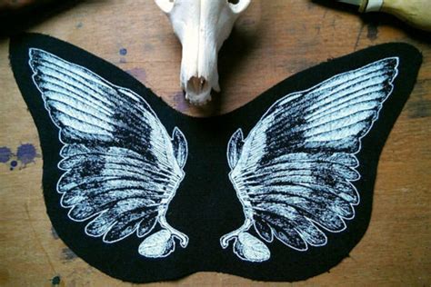 Gothic Wings Back Patch Punk Backpatch Goth Patch Occult Etsy