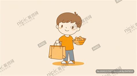Ai创作图小朋友买饭 抱红薯的卡通男孩 买零食的男孩 卡通卖水果的小男孩 馋嘴小男孩卡通男生 抱着香菇酱男孩插画 零食包装人物插画 零食品牌卡通设计 休闲食品卡通形象设计 螺蛳粉ip形象 零食