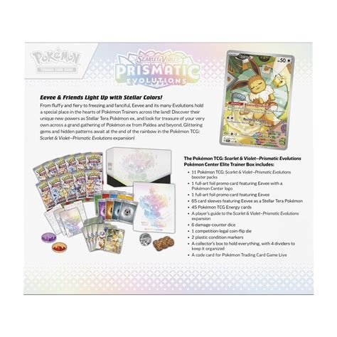 Pokémon Tcg Scarlet And Violet Prismatic Evolutions Pokémon Center Elite