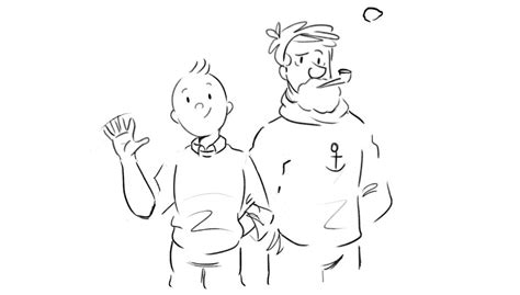 Tintin And Haddock By X Kaitlin X On Deviantart