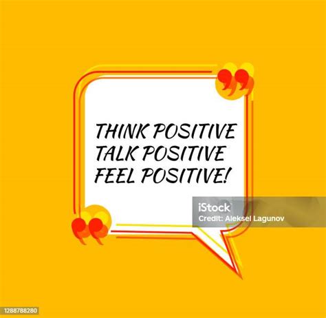 벡터 다채로운 긍정적 인 생각 따옴표 템플릿 밝은 노란색 색상 긍정적 인 생각 긍정적 인 이야기 긍정적 인 느낌 낙관적 동기 부여 토크 거품 격언에 대한 스톡 벡터 아트 및