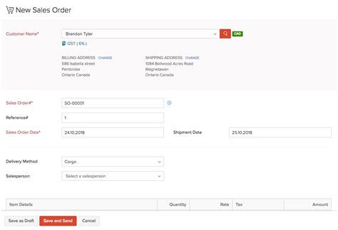 Sales Order Help Zoho Books