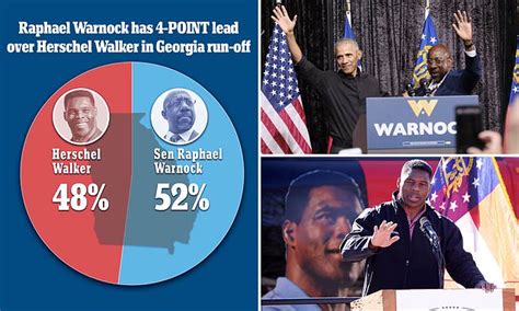 Democrat Warnock Takes 4 Point Lead Over Herschel Walker In Georgia Run
