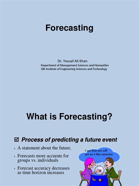 Forecasting Dr Yousaf Ali Khan Pdf Forecasting Regression Analysis