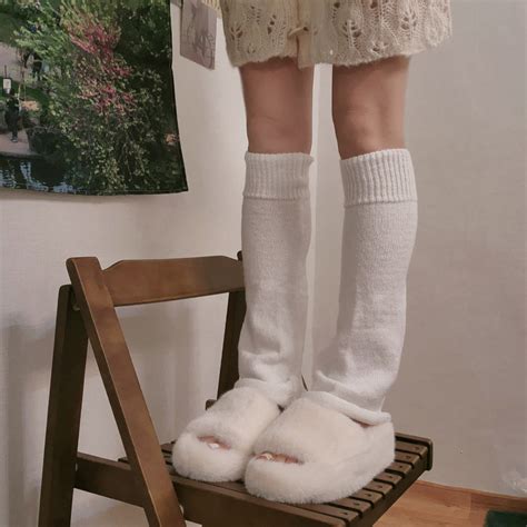 당일출고 Sale 하이틴 오버 루즈핏 레그워머 골지 니트 발토시 니삭스 Y2k 2type 에이블리