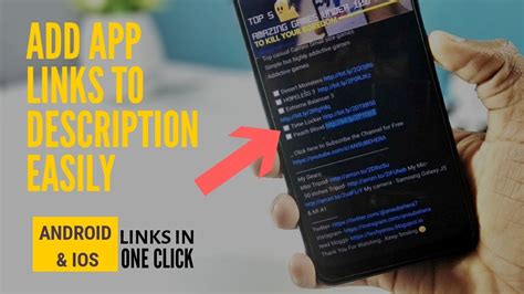 How To Add Android IOS App Links To Your Description Easily Get Links In One Click YouTube