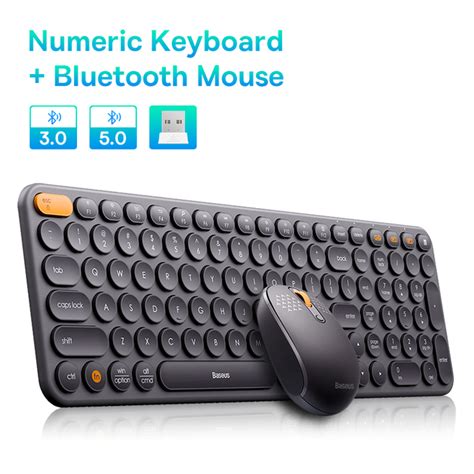 Kit Teclado K01b Baseus Mouse F01b Baseus Sem Fio Bluetooth 50 2