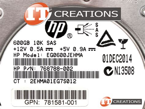 HUC101860CSS204-HP - Refurbished - HP / HITACHI GLOBAL 600GB 10K SAS ...