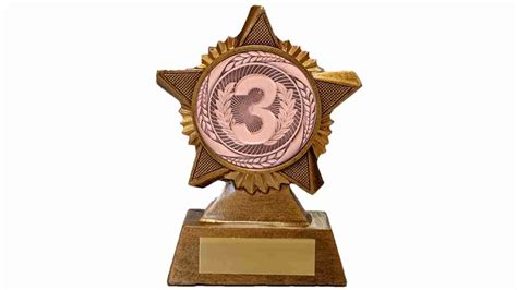 Premier Star 1st 2nd 3rd Place Trophy Award 120mm Antique Gold Heavy